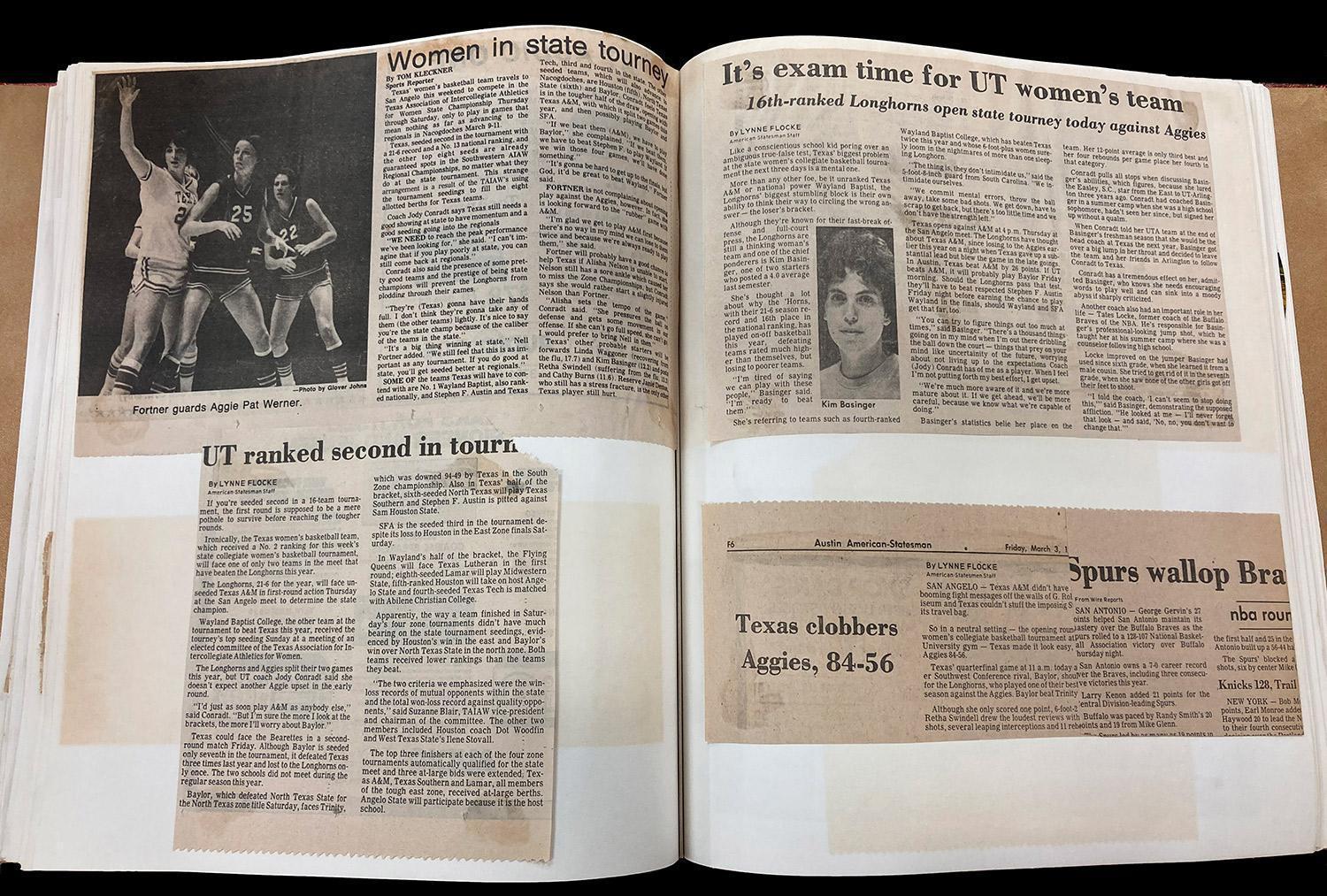 Jody Conradt’s Early UT Career Scrapbooks