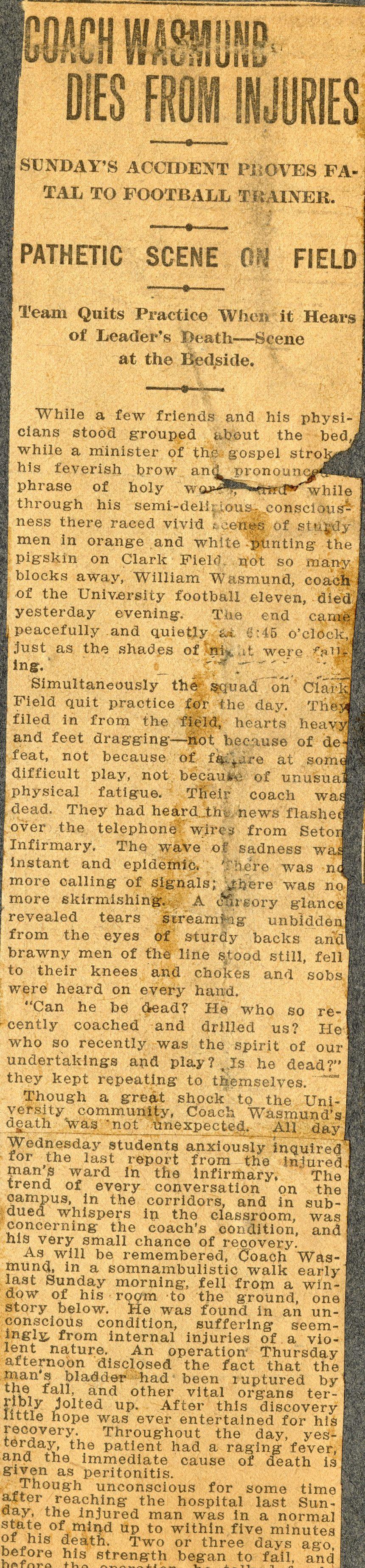 Silent Billy Wasmund: Tragedy Strikes the 40 Acres